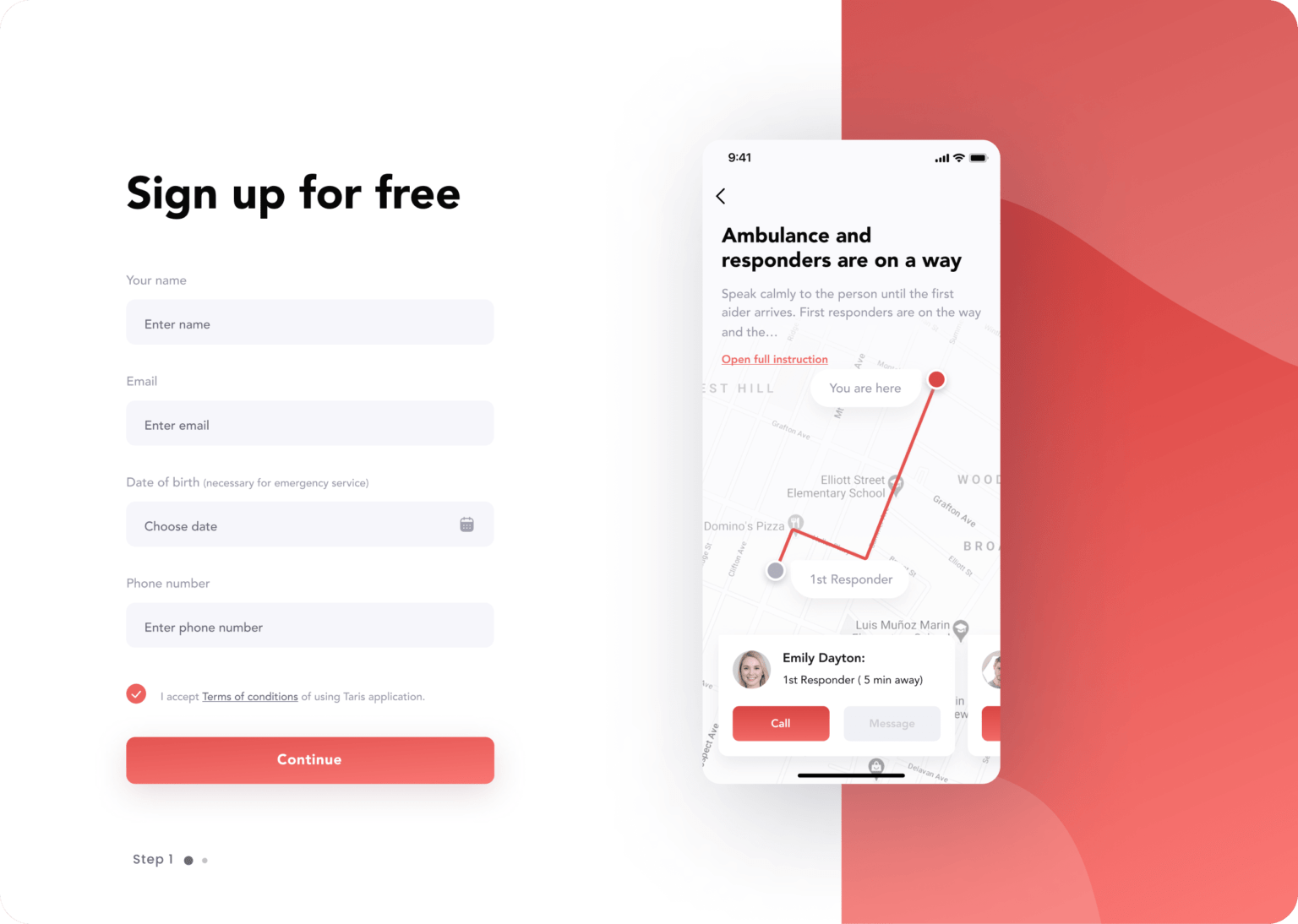 Design for Emergency Mobile App for Ambulance Call - Itexus