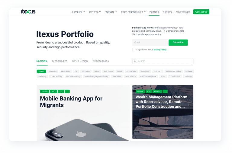 Business Website Redesign - Itexus